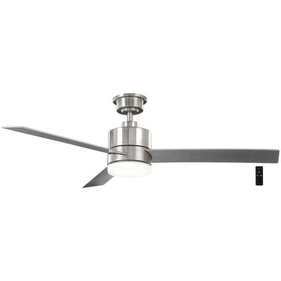 HAMPTON BAY - Madison 52 in. Indoor Brushed Nickel Ceiling Fan with ...