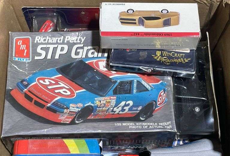 NASCAR Die-Cast Cars, Model Kits, Pins, and Memorabilia Assortment ...