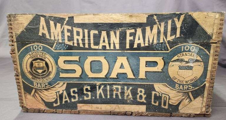 Jas. S. Kirk & Co. Chicago American Family Soap Wood Shipping Crate ...