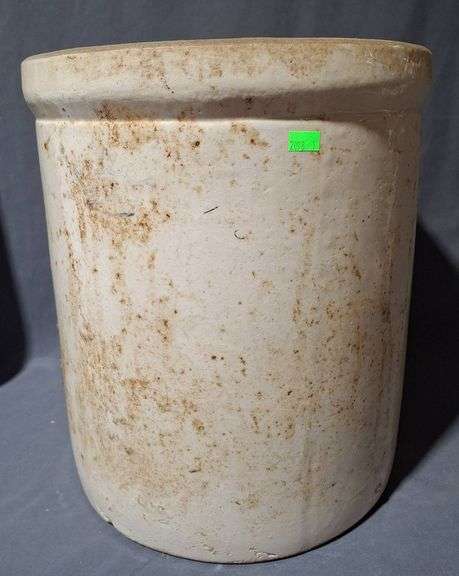 Crown Stoneware Crock with Faint Blue Markings 13″x15″ (staining ...