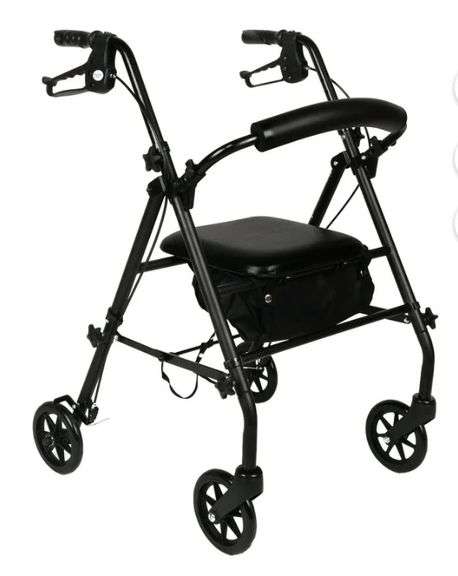 Equate Mobility Rolling Walker With Padded Seat and Storage Bag ...