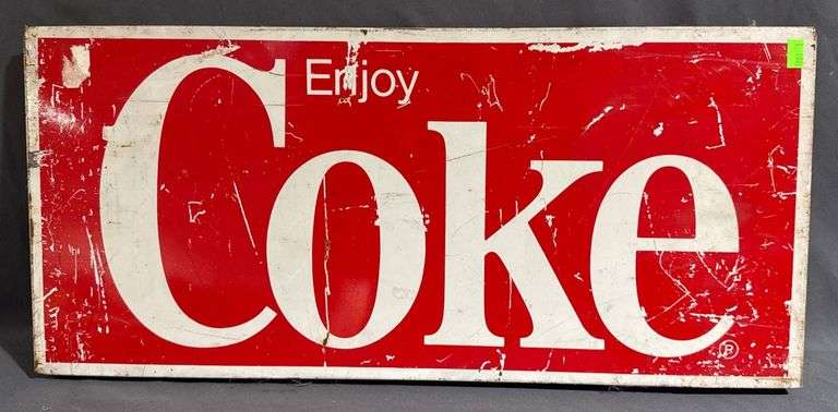 Enjoy Coke Advertising Sign, 22”x10” - Metzger Property Services, LLC