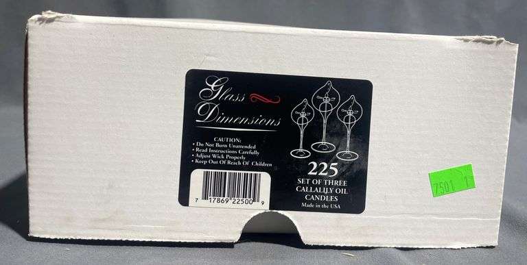 Glass Dimensions 3-Piece Collar-Insert Candle Holders 11”-8” - Metzger ...