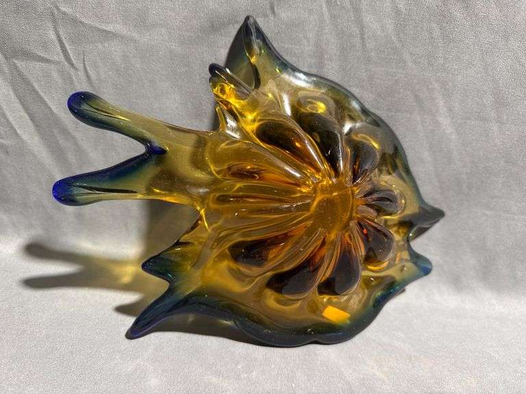 Murano Style Glass Fish Candy Dish 12”x13”, - Metzger Property Services ...