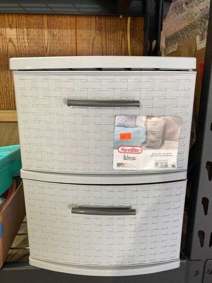 Sterilite 2-Drawer Storage Unit with Woven Texture Design-15 in D x 12. ...