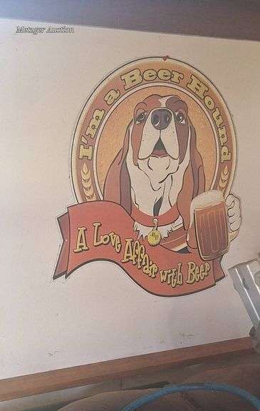“I’m a Beer Hound” Tin Sign Featuring Dog Illustration, 22″x24 ...