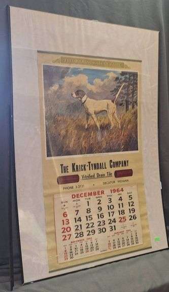 1964 Shaw-Barton Calendar with Plastic Frame - Metzger Property ...