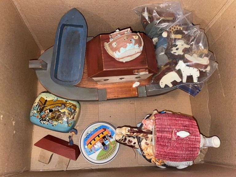 Noah’s Ark-Themed Items Featuring Ceramic Teapot and Wood Puzzle ...