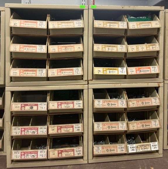4 Metal Hardware Bins with Fasteners and Anchors - Metzger Property ...