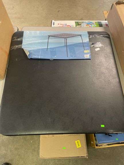 34x34x28” Square Padded Table by Peak Home - Metzger Property Services, LLC