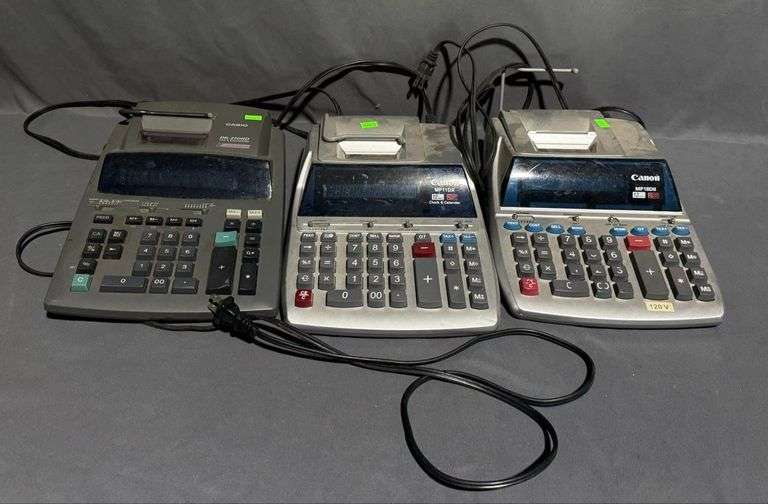 3 Casio DR-250HD and Canon MP11DX Printing Calculators, 8″ - Metzger ...