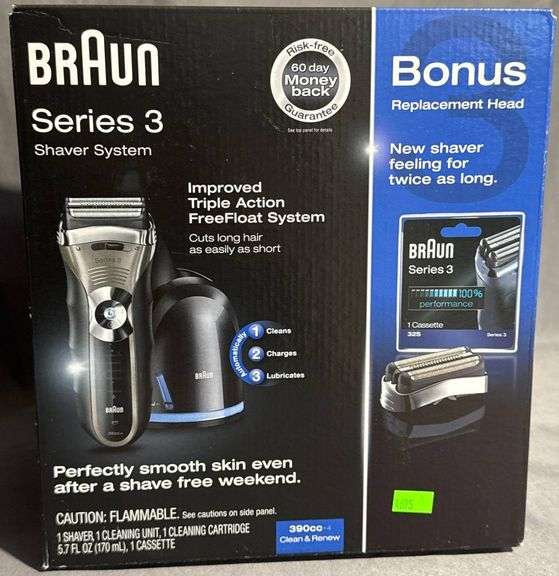 Braun Series 3 390cc-4 Shaver System with Bonus Replacement Head ...