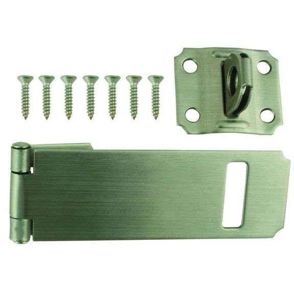 EVERBILT - 4-1/2 in. Stainless Steel Adjustable Staple Safety Hasp ...