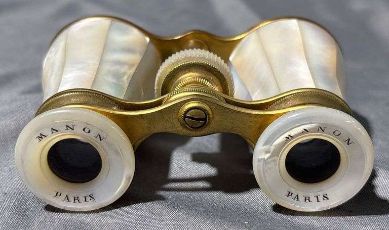 Manon Paris Opera Glasses with Mother-of-Pearl Accents and Storage Case ...