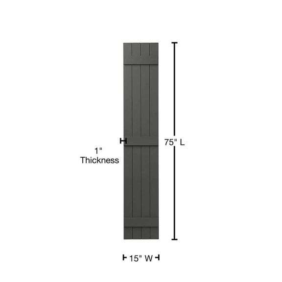 PLY GEM - 15 in. x 75 in. Polypropylene 4-Board Closed Board and Batten ...