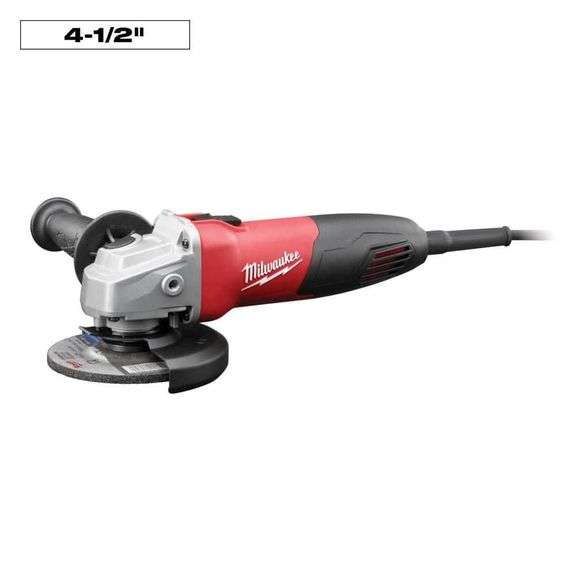 MILWAUKEE - 7 Amp Corded 4-1/2 in. Small Angle Grinder with Sliding ...