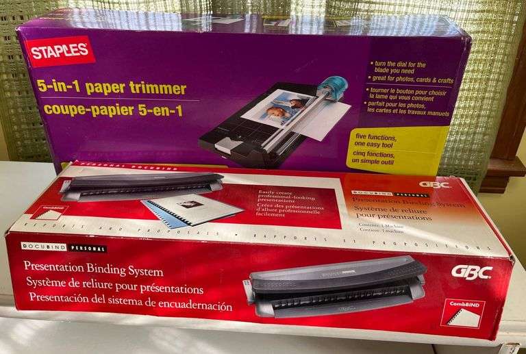 Staples 5-in-1 Paper Trimmer and GBC Docubind Binding System - Metzger ...