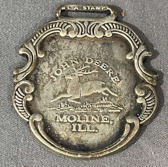 Metal Watch Fob Featuring John Deere Logo and Moline, Ill. Inscription ...