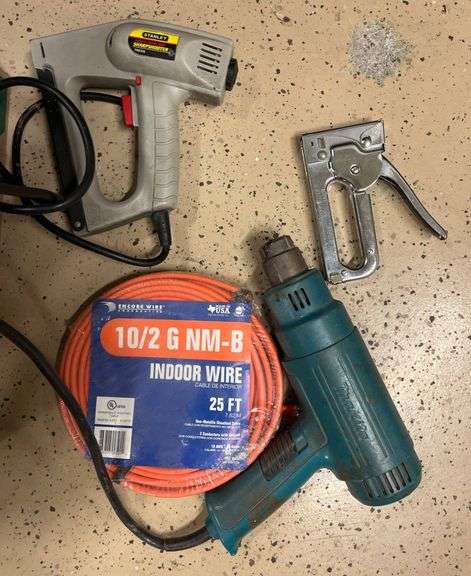 Makita Heat Gun, Stanley Electric Staple Gun, Manual Staple Gun, and ...