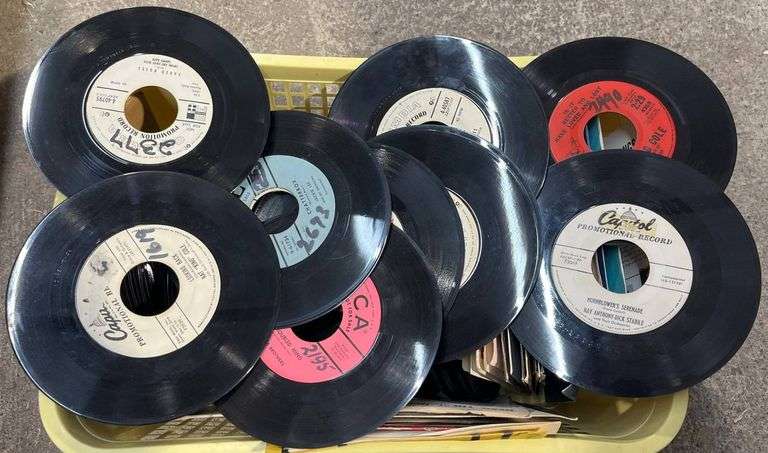 40+ 45 RPM Vinyl Records with Assorted Sleeves records by RCA Victor ...