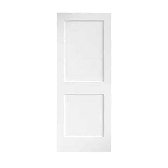 EightDoors 30 in. x 80 in. Shaker White Primed 2-Panel Solid Core ...