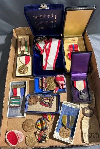 Military Medals with Ribbons in Presentation Boxes - Metzger Property ...