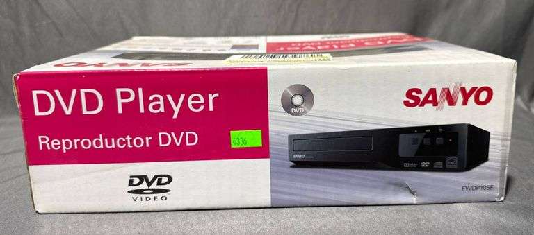 Sealed Sanyo DVD Player Model FWDP105F - Metzger Property Services, LLC