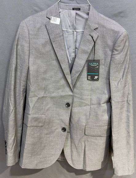 J. Ferrar Slim Fit Gray Blazer with Ultra Comfort Technology, 38 short ...
