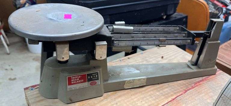 1980 National Model N-4 Postal Scale and Ohaus Triple Beam Balance ...