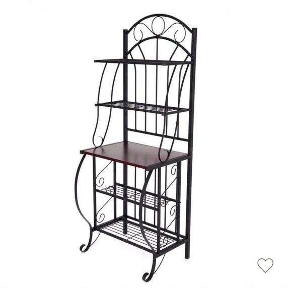 Valencia Baker Rack Storage Unit Metal/ Black – Boraam Industries ...