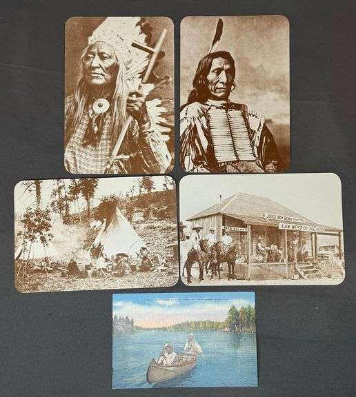 (5) Native American Related Postcards Inc. 2 Old West Collection Series ...