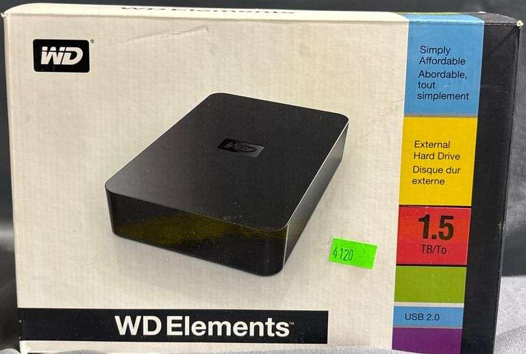 WD Elements 1.5TB External Hard Drive With USB 2.0 and Accessories ...