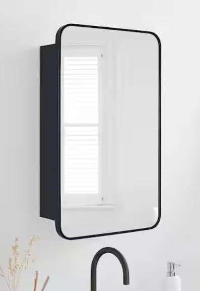 Wall-Mounted Rectangular Metal Mirror Cabinet with Storage 20×30 ...