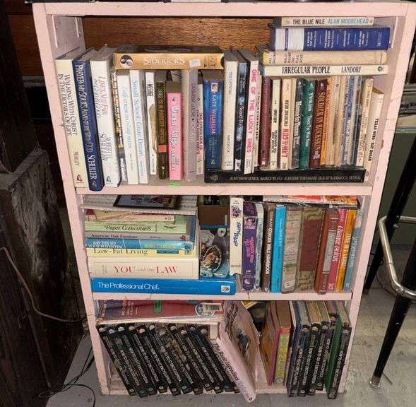Pink 3- Tier Bookshelf with Books Inc. Small School, One of the Lucky ...