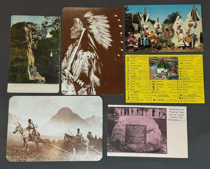 (6) Native American Postcards Inc. 2 Old West Collection Series ...