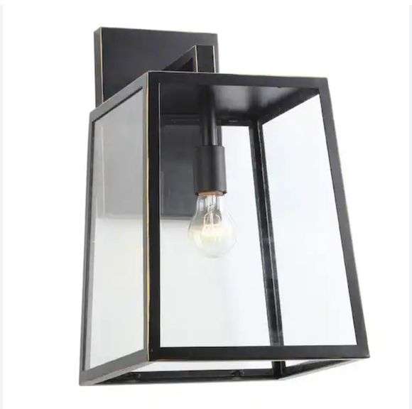 Details by Becki Owens 20-Inch Black Lantern Wall Light Fixture with ...