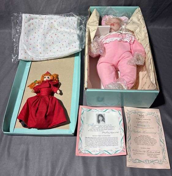 Two Dolls Inc. Handcrafted Doll in Red Dress and Hamilton Baby Doll ...