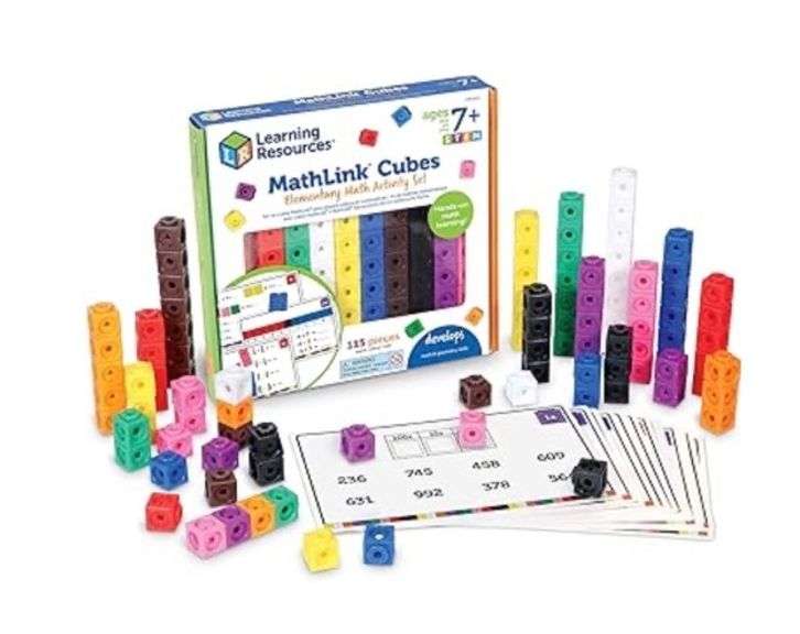 Learning Resources MathLink Cubes Elementary and Early Math Activity Kits - Metzger Property ...