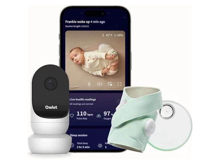 Owlet Dream Duo (Gen 2) Smart Baby Monitor Bundle with HD Camera and ...
