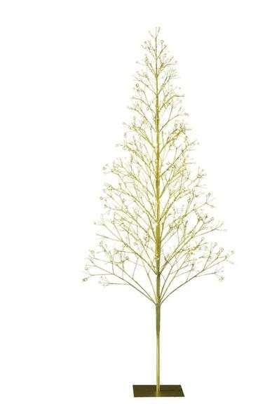 Holiday Time 6′ Pre-Lit Starburst Gold Artificial Christmas Tree with ...