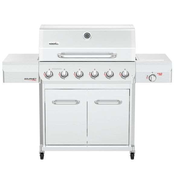 NEXGRILL - Gourmet Pro 6-Burner Stainless Steel Propane Gas Grill with ...