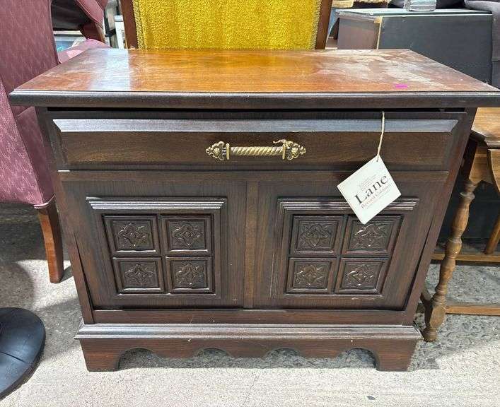 Lane Record Cabinet with Pull-Out Storage Drawer 30”x16”x26” - Metzger ...