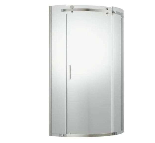 Delta 38 in. Corner Shower Kit With Frameless Sliding Glass Door ...
