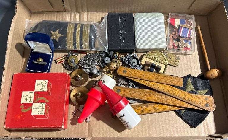 Military and Miscellaneous Items Inc. Medals, Patches, and Measuring ...