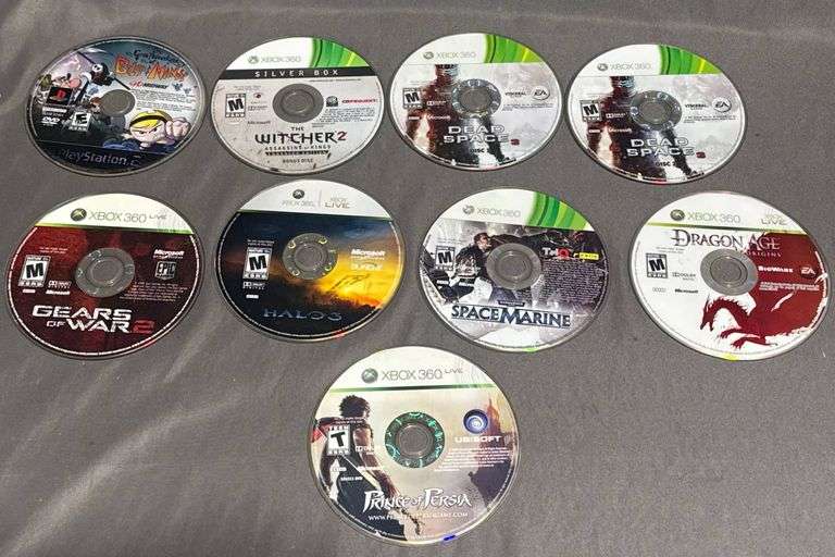 9 – Xbox 360 and PlayStation 2 Game Discs Inc. Spacemarine, Witcher2 ...