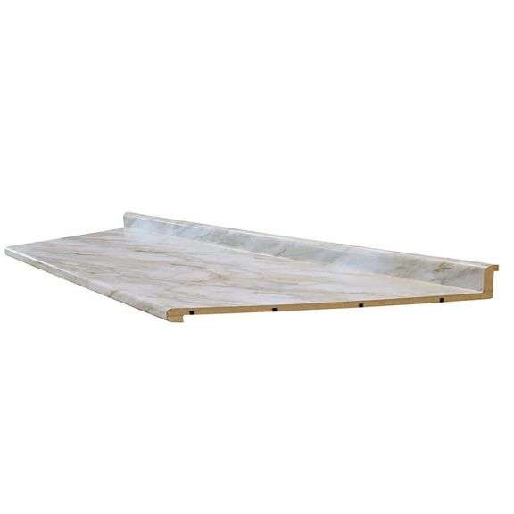 HAMPTON BAY - 6 ft. Right Miter Laminate Countertop in Textured Drama ...