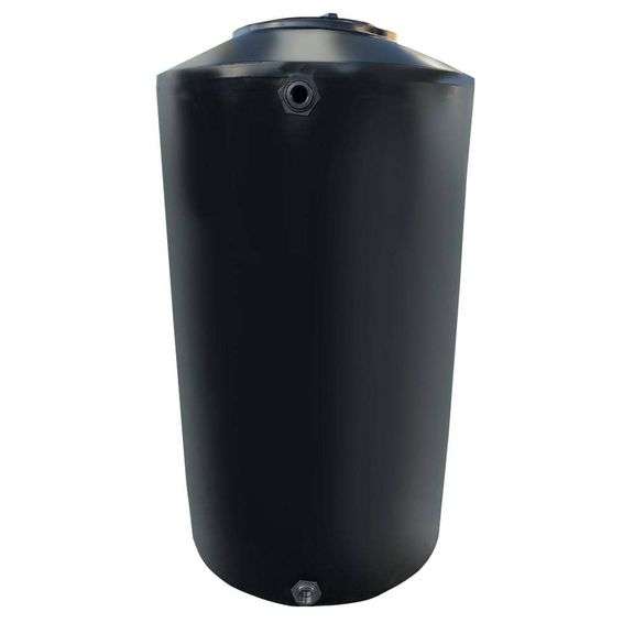 CHEM-TAINER INDUSTRIES - 550 Gal. Black Vertical Water Storage Tank ...