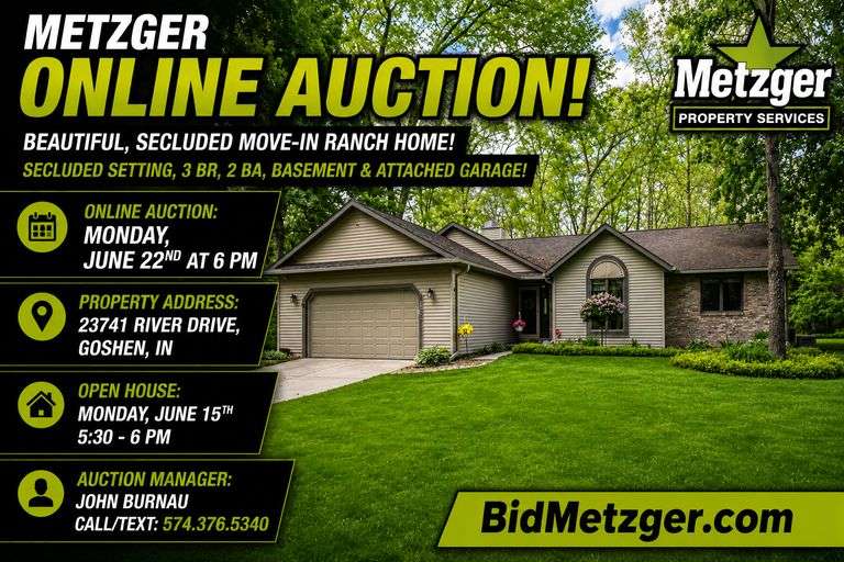 06.22.26 -- Metzger Online Real Estate Auction -- Beautiful, Secluded ...