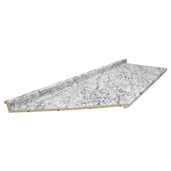 HAMPTON BAY - 6 ft. Left Miter Laminate Countertop in Textured White ...