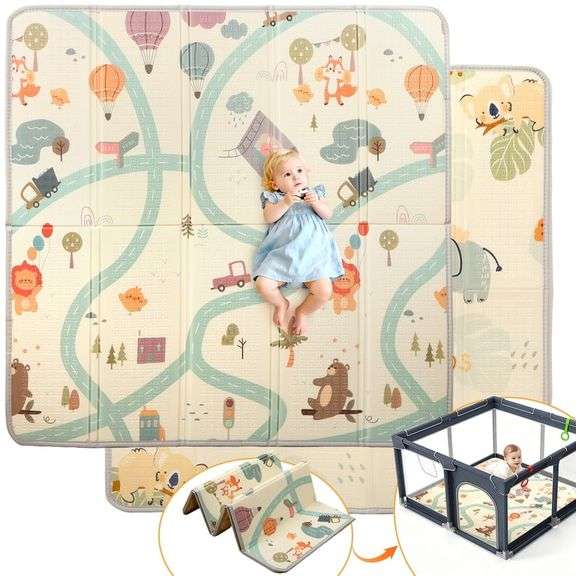 - JoyStone Baby Play Mat, 50 X 50 Extra Large Reversible Foam Play Mat ...